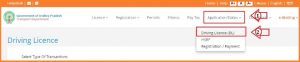 AP Driving Licence LLR Apply Online, Status Check aptransport.org