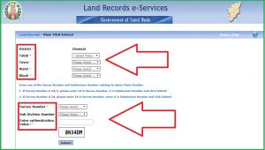 Patta Chitta Online Status 2024, TN FMB at Eservices.tn.gov.in