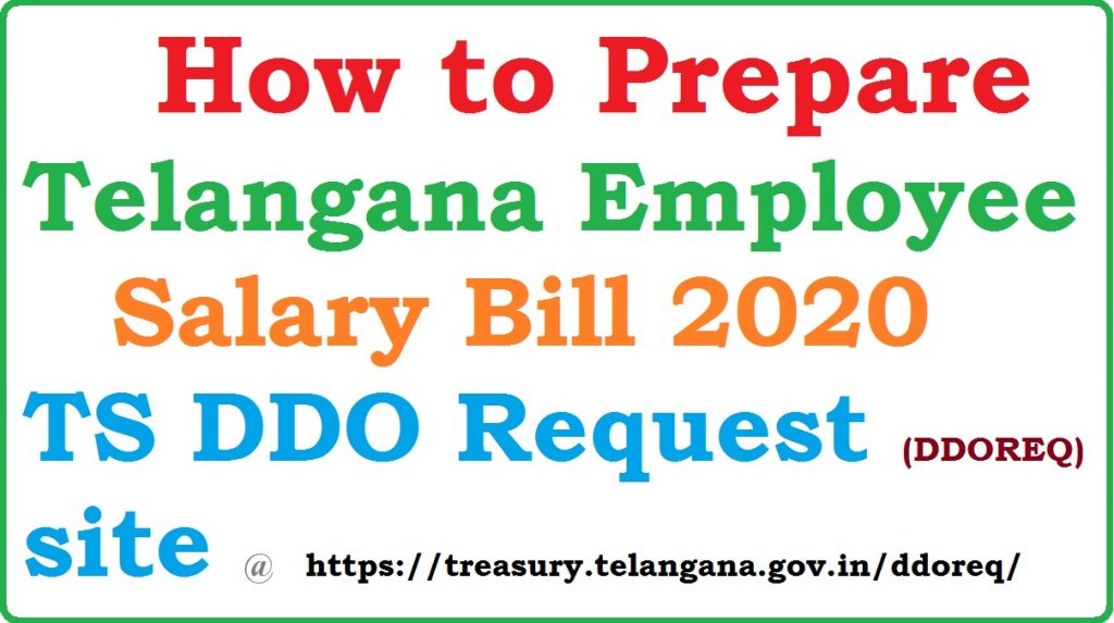 TS Treasury DDO Request (ddoreq) Telangana Employee Salary Bill 2025