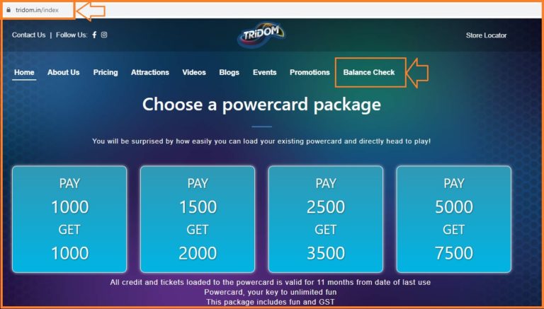 Tridom Sarath City Capital Mall, Tridom Balance Check